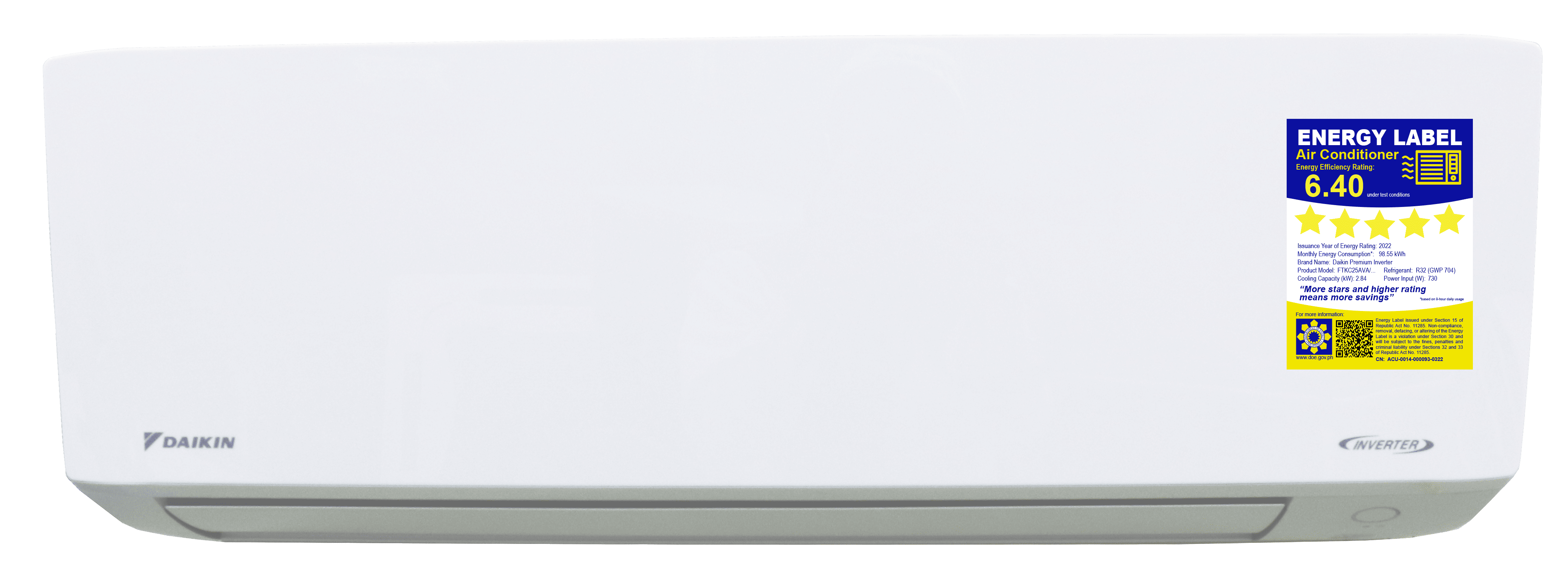 Daikin FTKC35AVA 1.5HP D-Smart Queen DC Inverter Split Type Air Condit ...